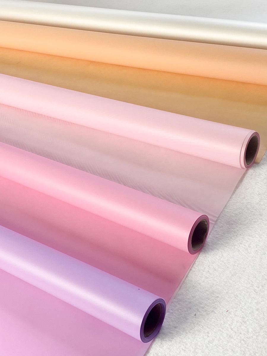 Waterproof Matte Transparent wrapping paper roll in variety color ...