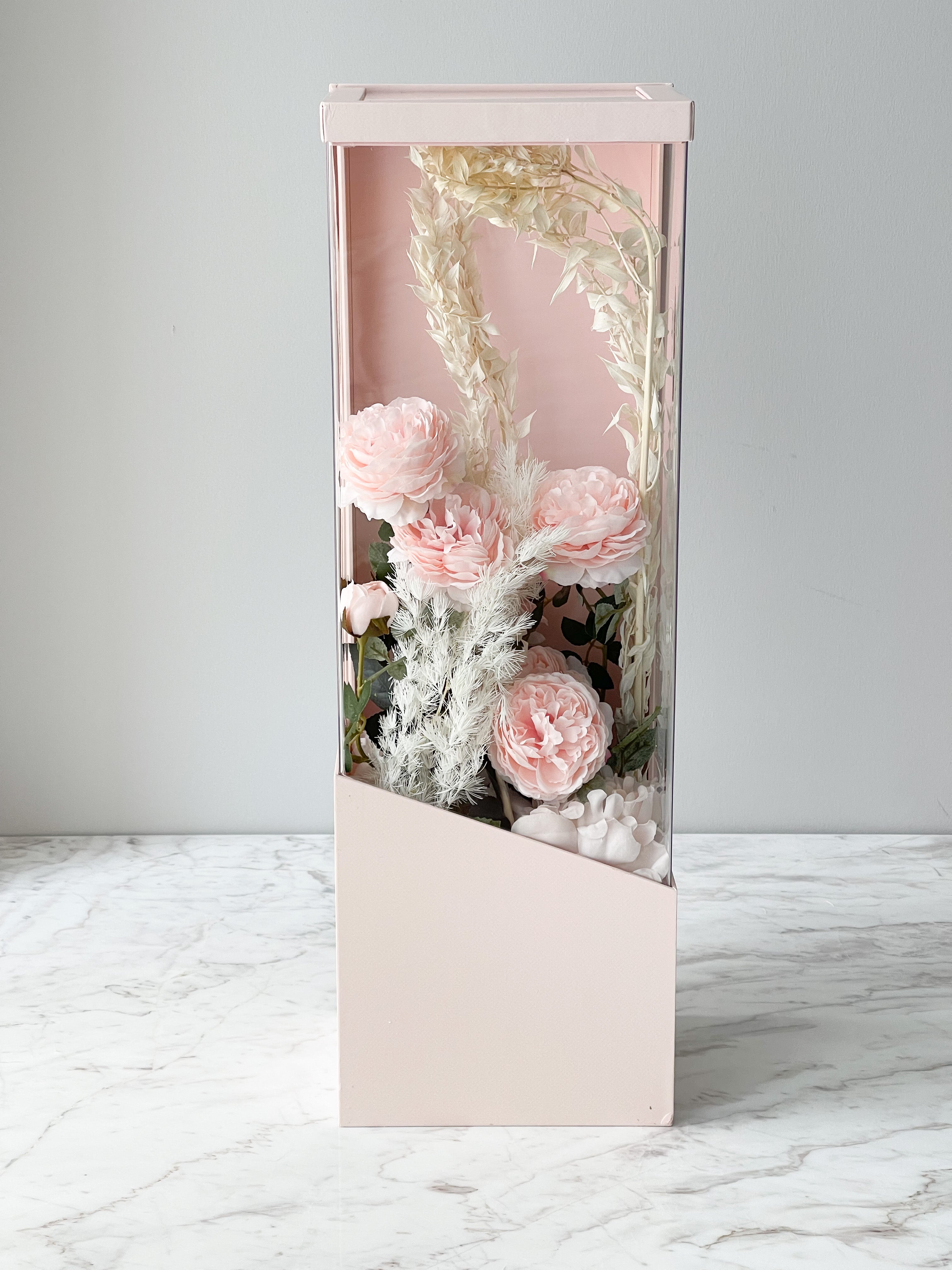 Luxury Acrylic Flower Box with Rectangle Base– Fleur Wholesale