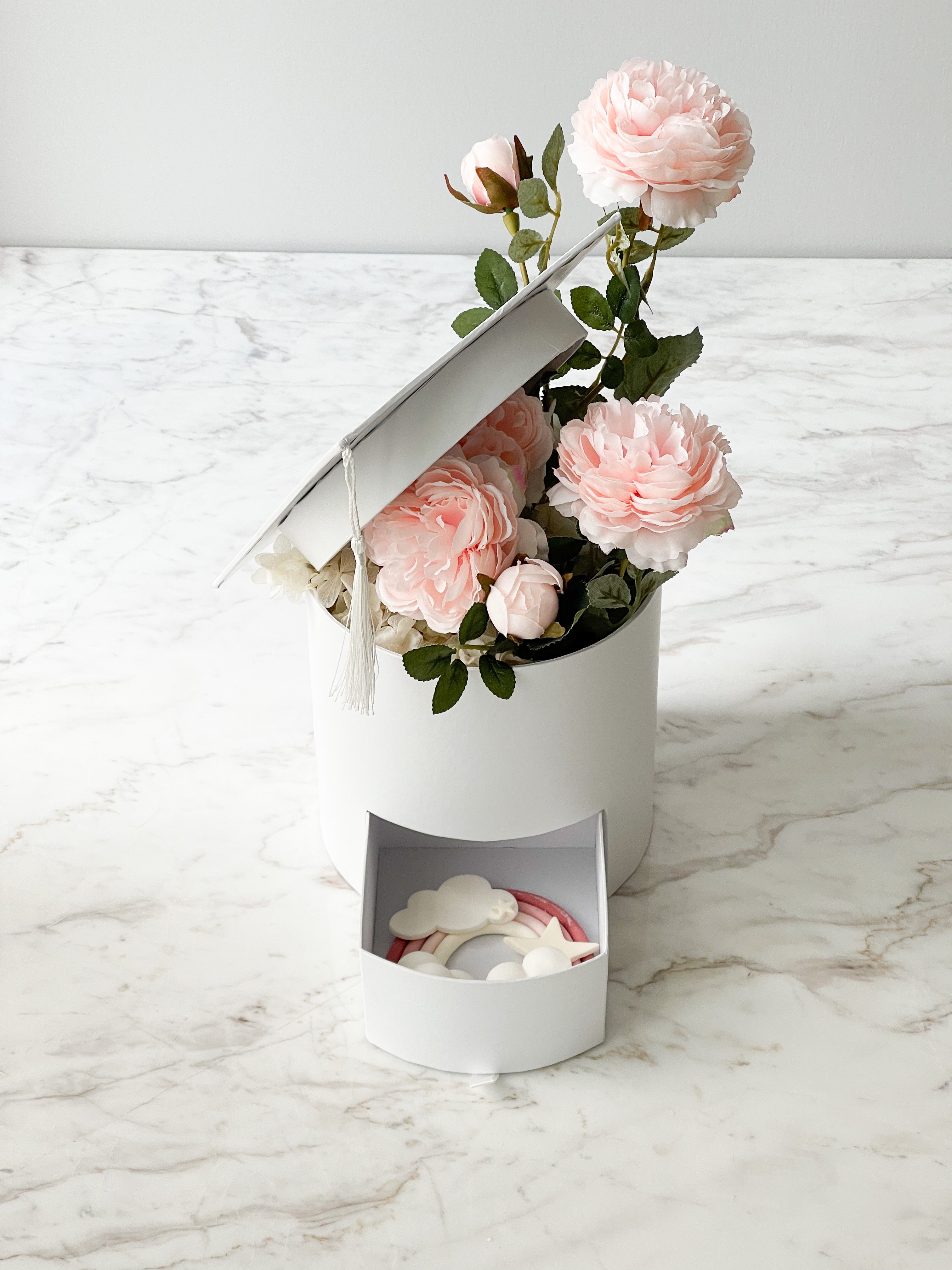 Graduation Flower Box with Drawer– Fleur Wholesale